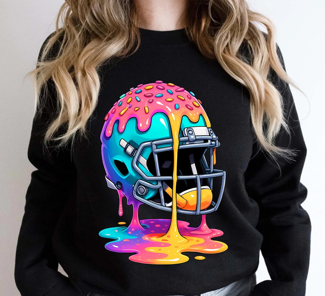 Football Ice Cream PNG, Football Helmet Dripping PNG, Ice Cream Drip ...