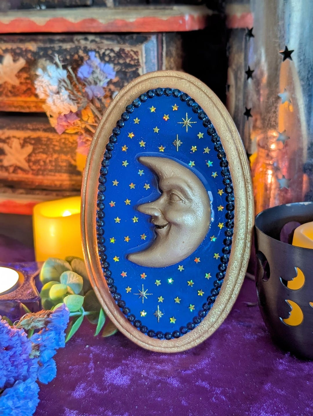 Handmade 90s Celestial Style Moon Wall Hanging, Vintage 1990s Inspired ...