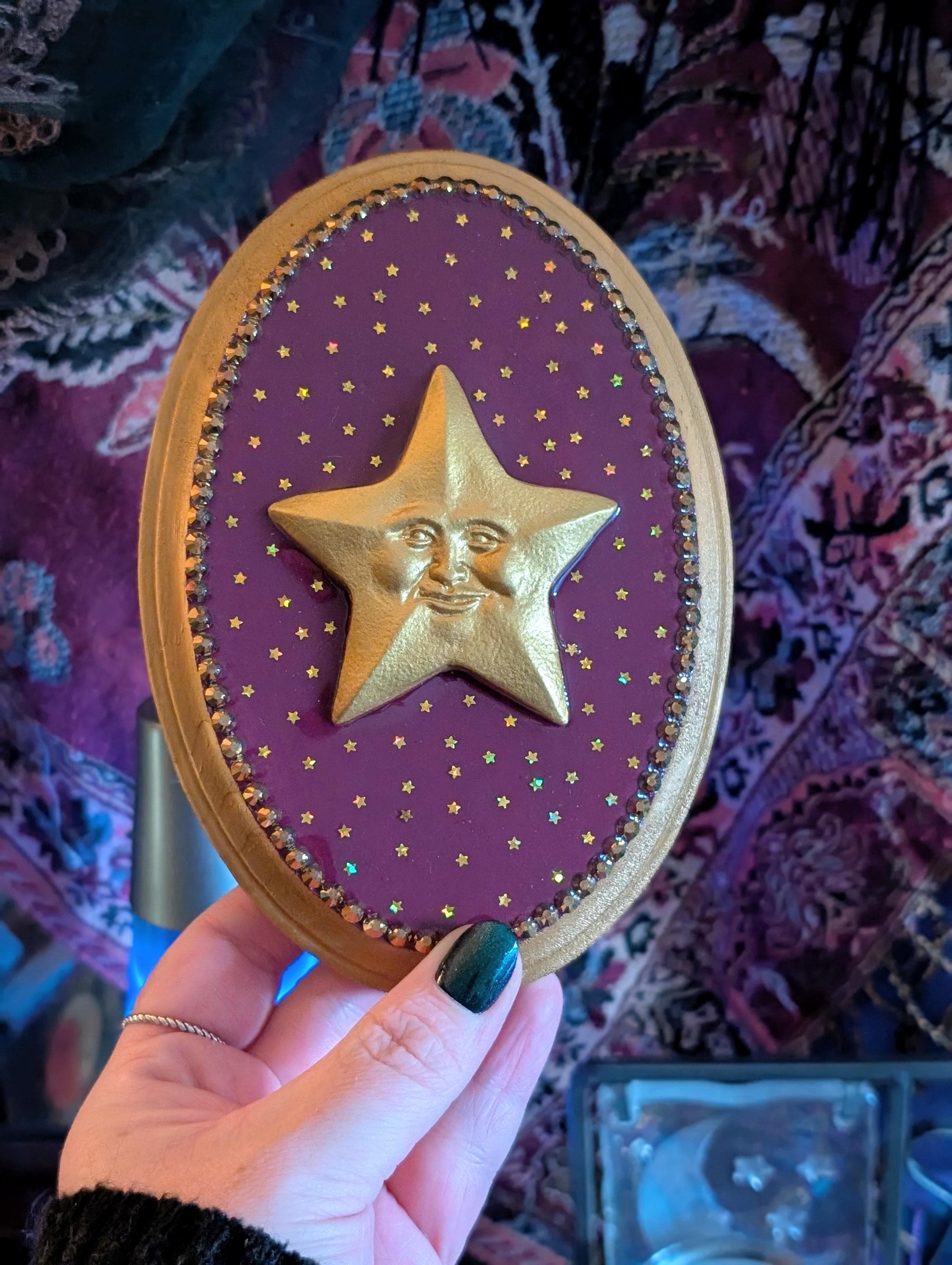 Anthropomorphic Star Wall Hanging, Vintage 90s Celestial Inspired Art ...