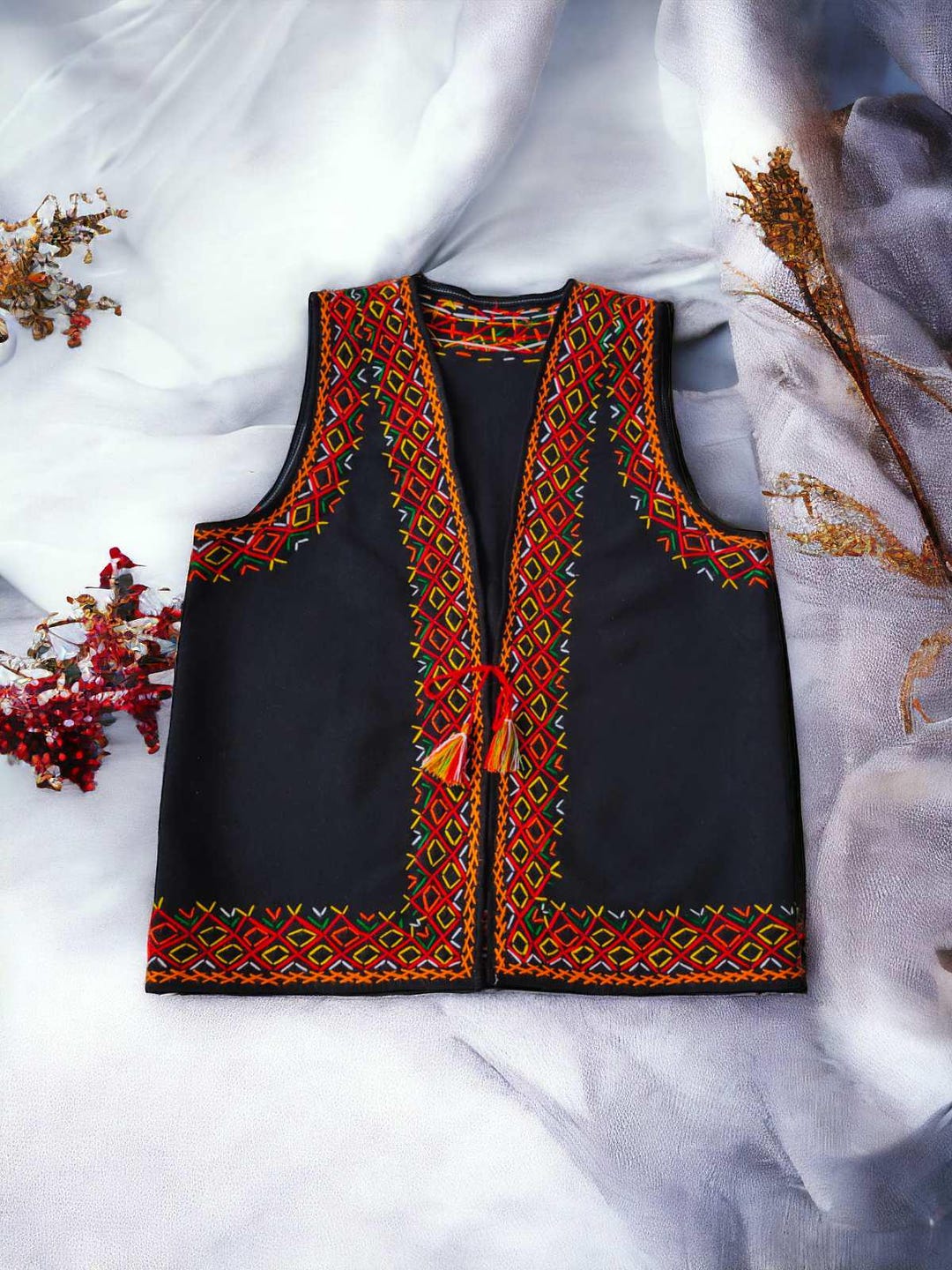 Handmade Hutsul Kiptar – Authentic Ukrainian Vest With Colorful ...