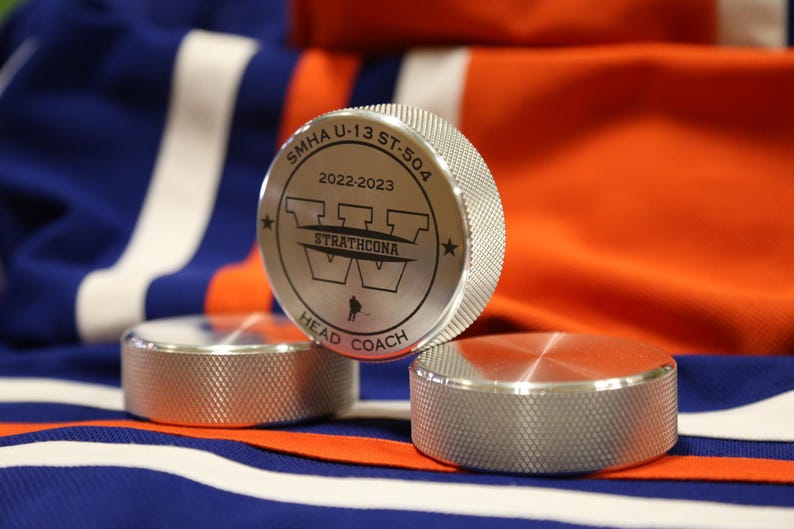 Aluminum Custom Hockey Puck Personalized Gift Hockey Puck Customized ...