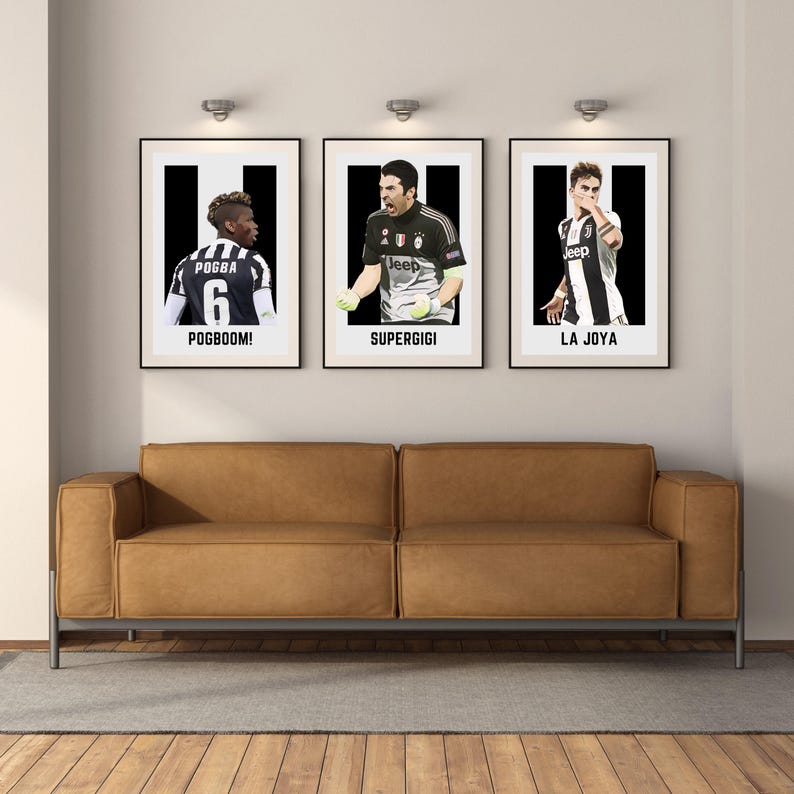 3 Prints Gigi Buffon Dybala Pogba Poster, Instant Download, Football ...