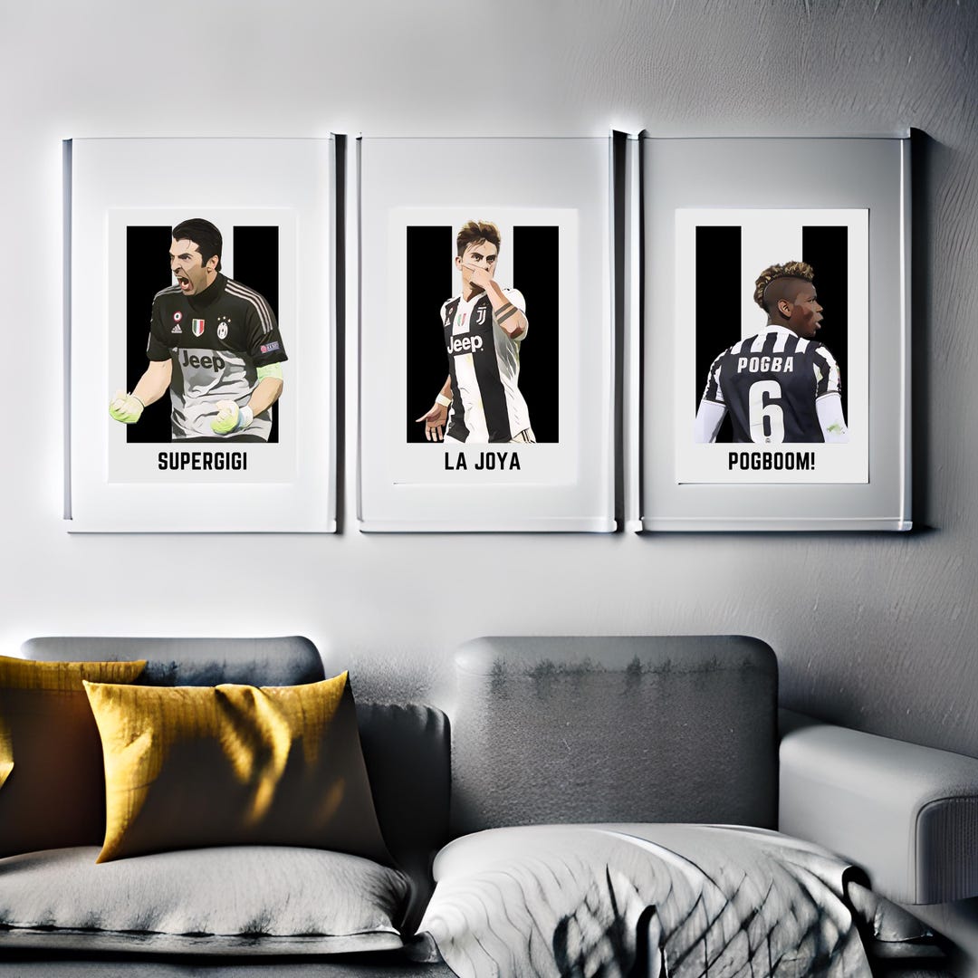 3 Prints Gigi Buffon Dybala Pogba Poster, Instant Download, Football ...