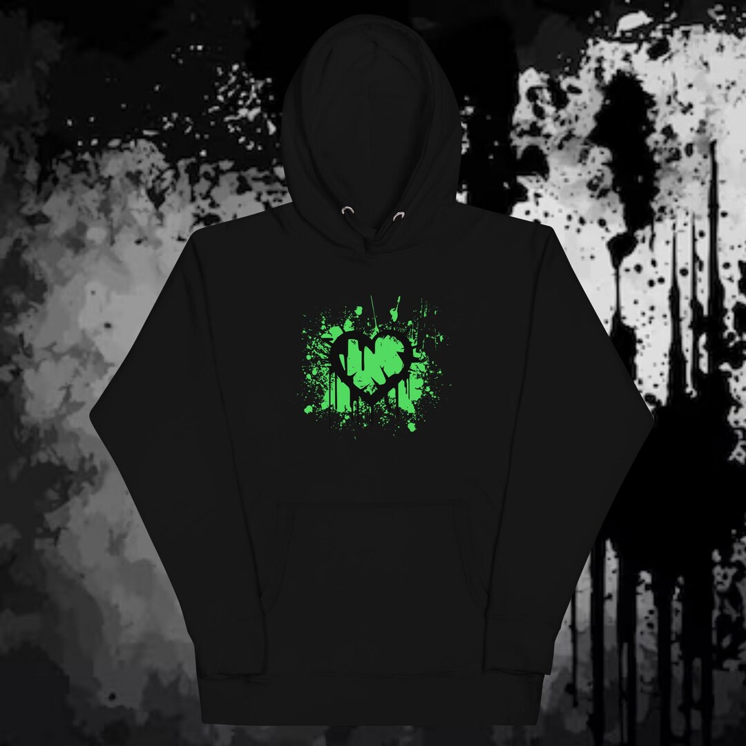 Envy PROTECT YOUR HEART Skeleton Graphic Hoodie, Casual Burning ...