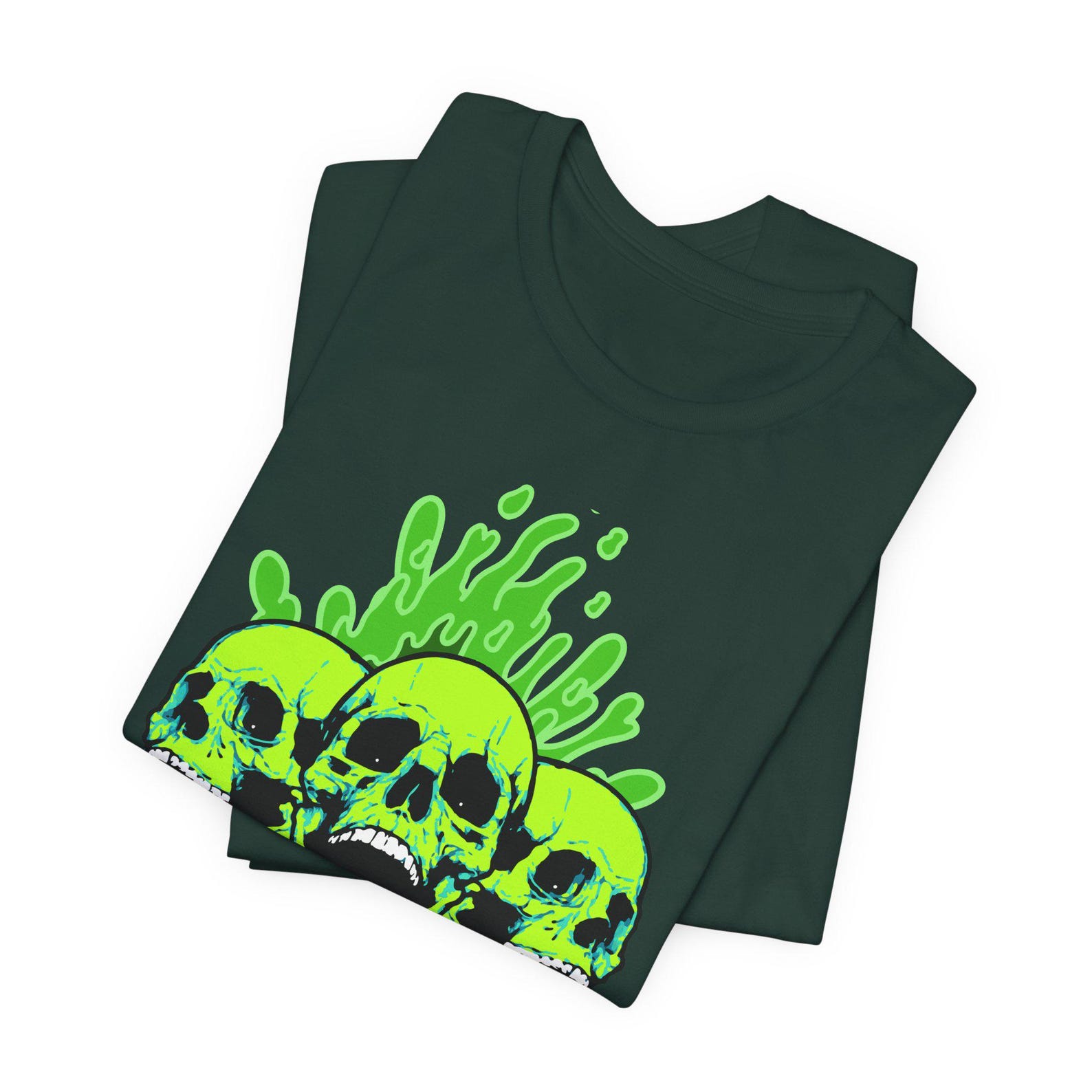 Trifecta Skulls ACIDITY, Green Slime Unisex Tee, Corrupt Skulls Graphic ...