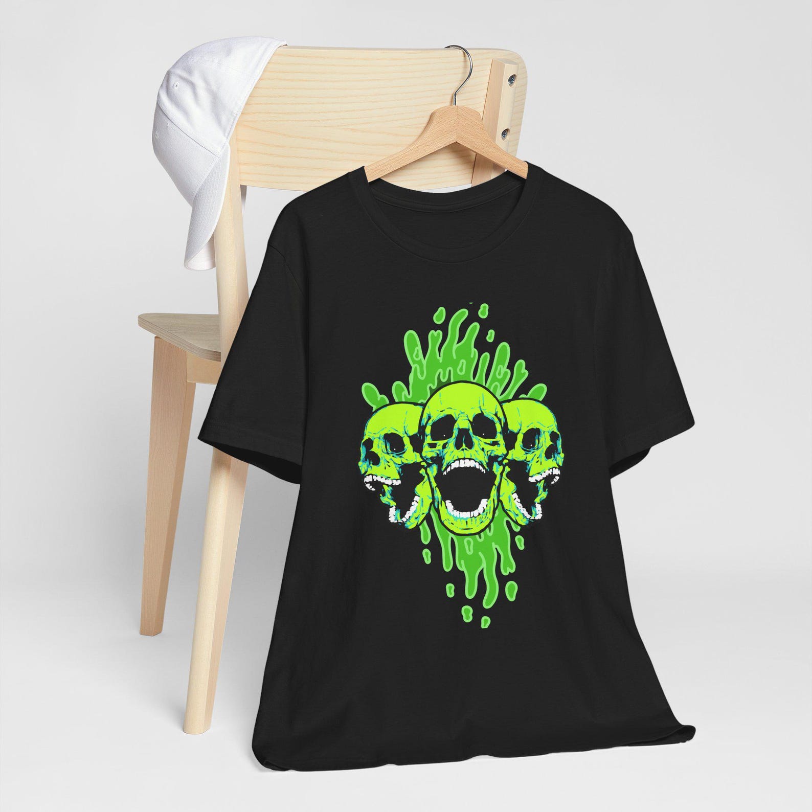 Trifecta Skulls ACIDITY, Green Slime Unisex Tee, Corrupt Skulls Graphic ...