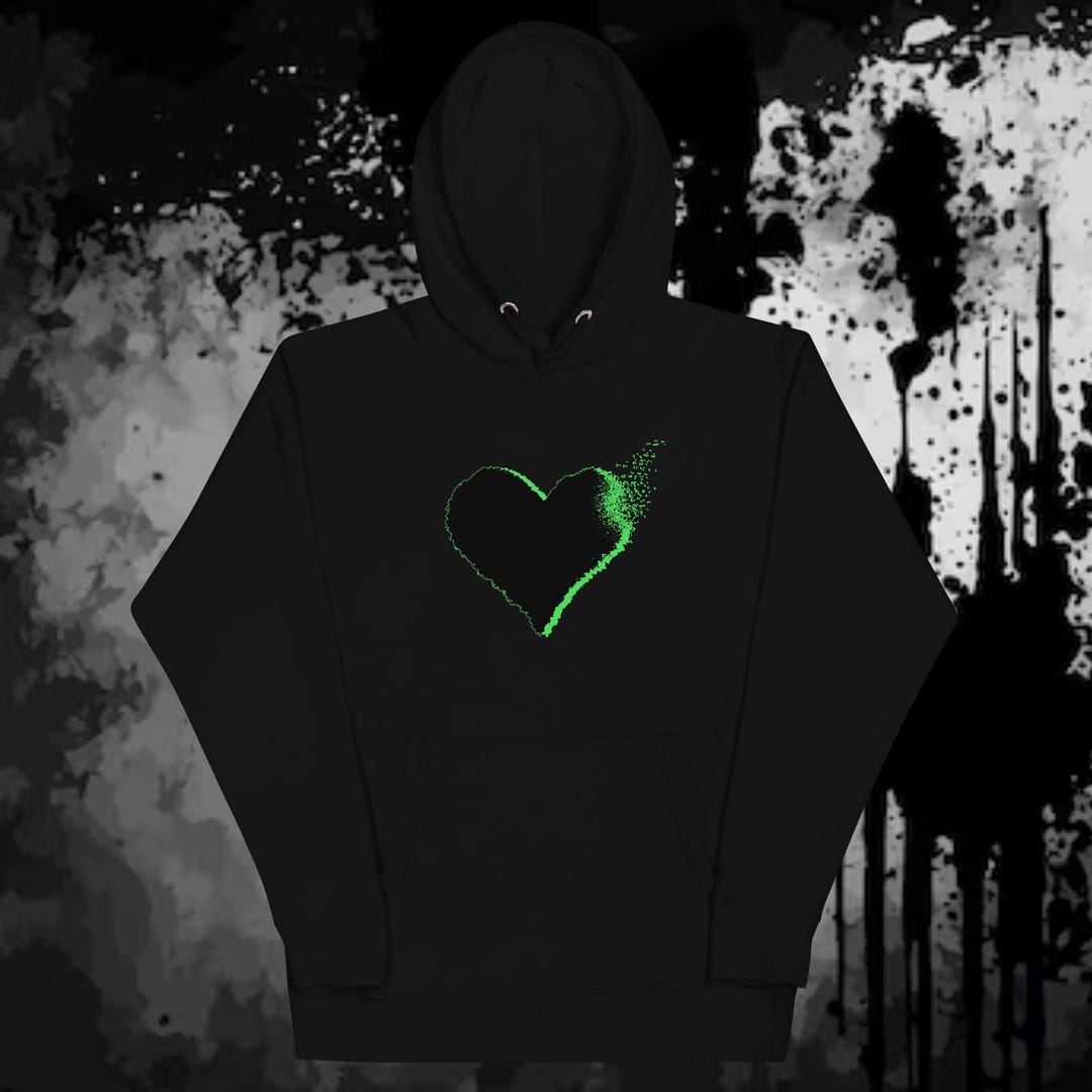 Envy HEARTBREAK Skeleton Graphic Hoodie, Casual Burning Skeleton Hoodie ...