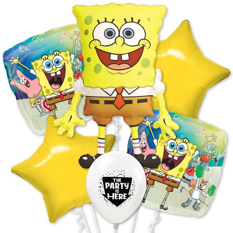 Spongebob Squarepants Birthday Kit With 33 Inch Spongebob Standup ...