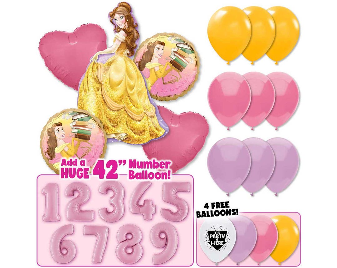 Beauty and the Beast Balloon Kit: Belle Birthday Party Decorations - Etsy