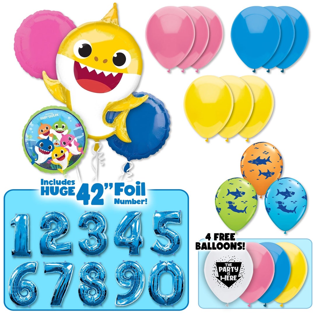 Baby Shark Deluxe Balloon Bouquet - Etsy