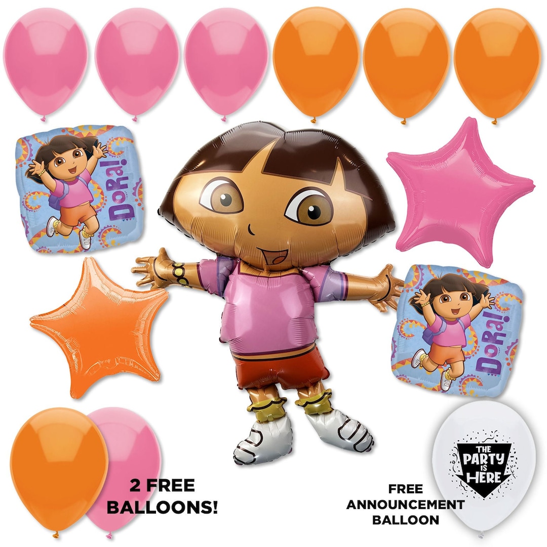 14pc Dora the Explorer Balloon Bouquet With Party is Here - Etsy Canada
