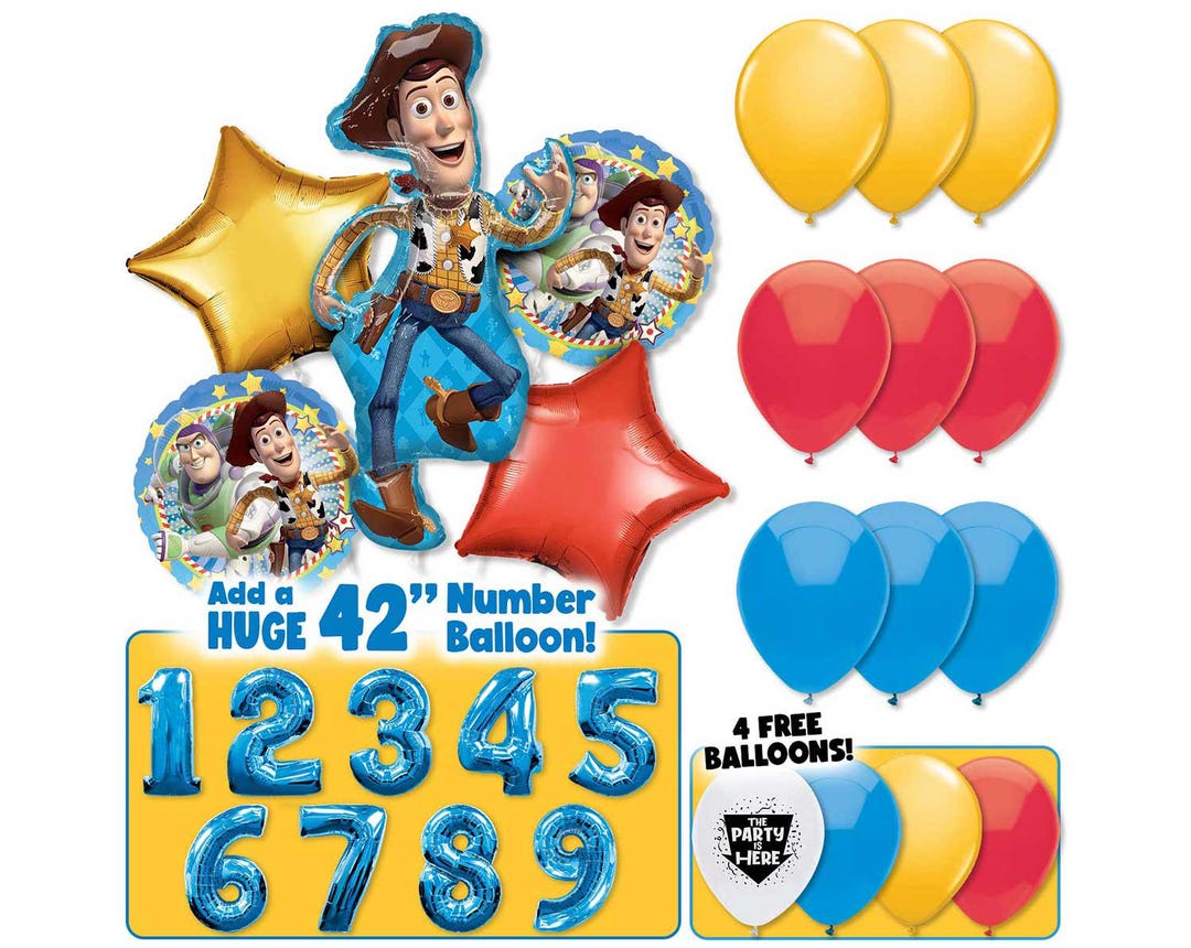 Sheriff Woody Balloon Bouquet Kit: Toy Story Birthday Party Decoration ...