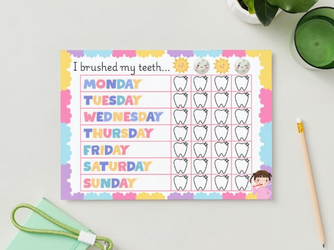 I Brushed My Teeth Chart - Etsy