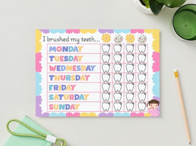 I Brushed My Teeth Chart - Etsy