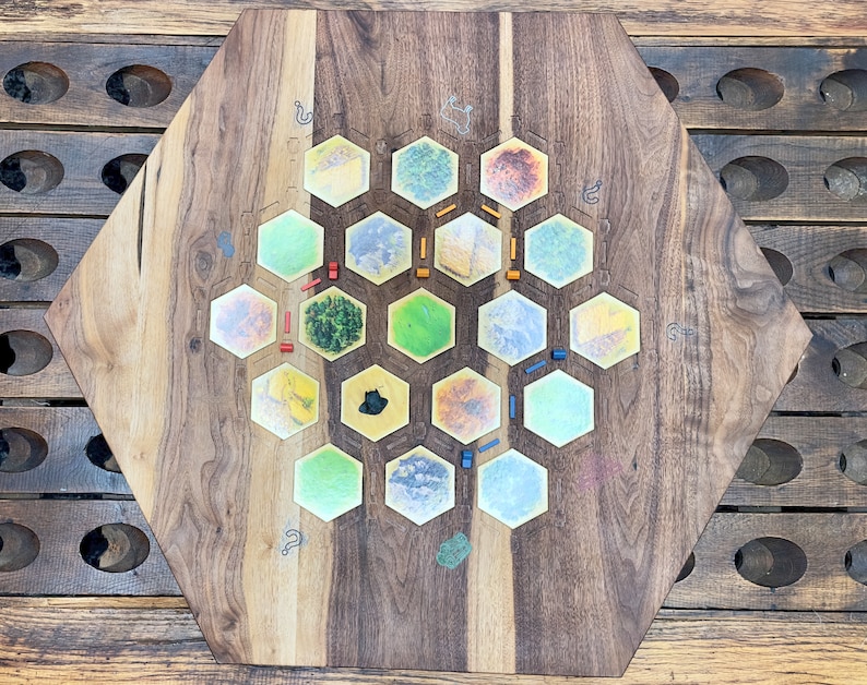 Custom Inset Settlers Game Board (wood) - Etsy