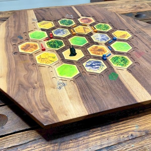 Custom Inset Settlers Game Board (wood) - Etsy