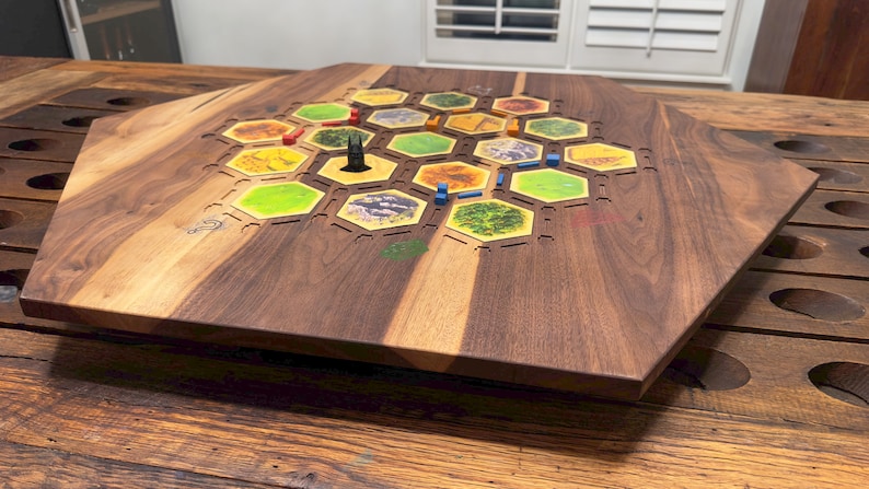 Custom Inset Settlers Game Board (wood) - Etsy