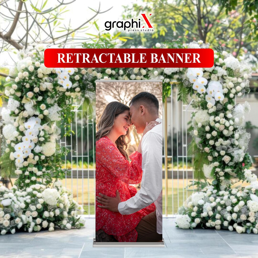 Custom Retractable Banner Welcome Wedding Banner Large Stand Banner ...