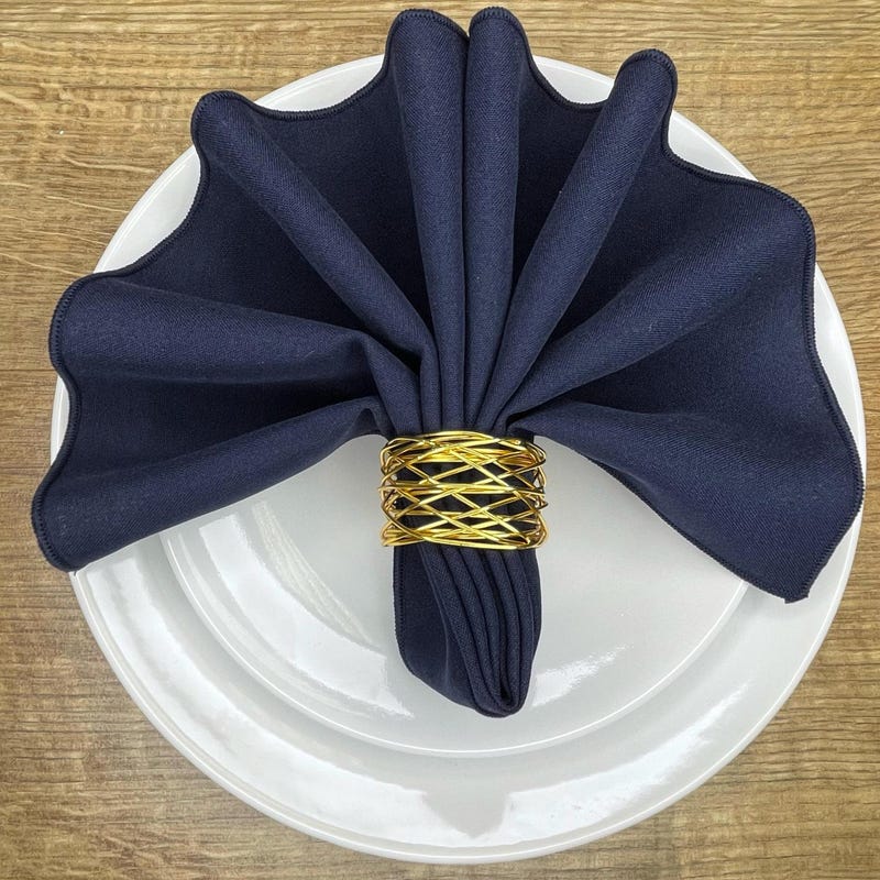 Navy Blue Napkins - Etsy UK