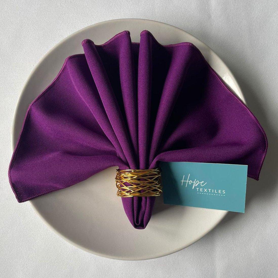 Violet Polyester Napkins, Set of 4 - Dinner Party & Wedding Decor - Etsy