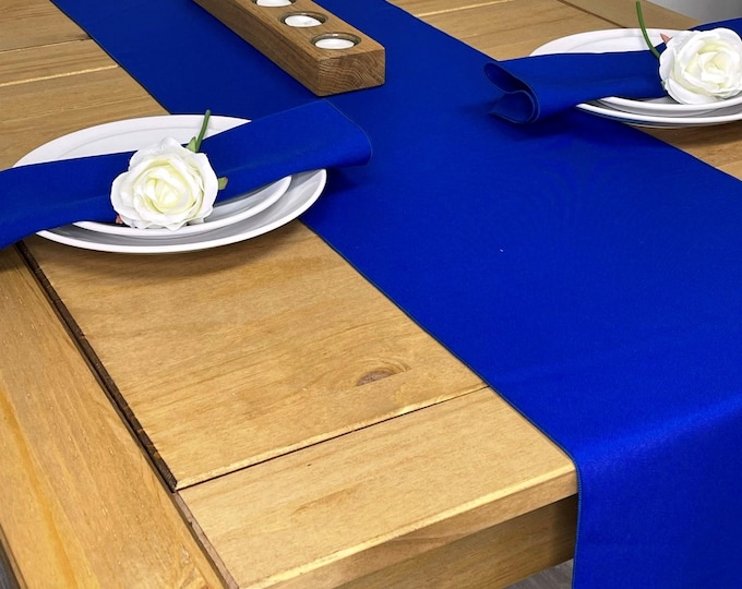 Sky Blue Table Runner for End Tables or Wedding Altar, Solid Blue ...