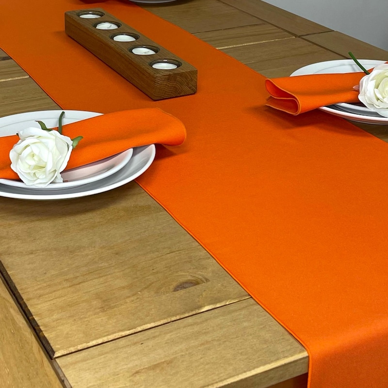 Orange Table Runner - Etsy