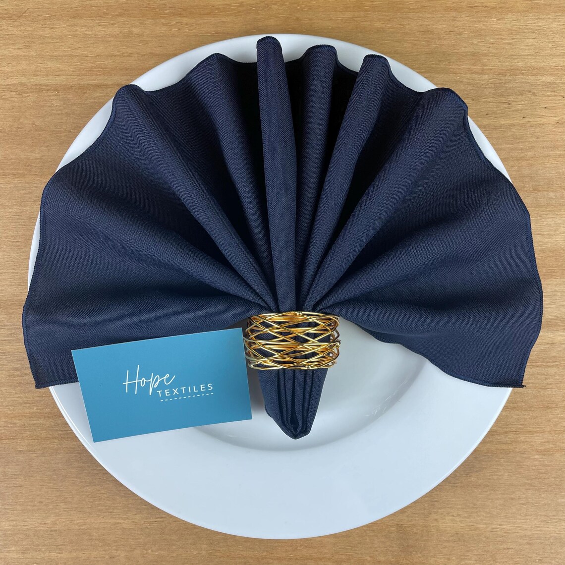 Navy Blue Table Runner and Napkin Set - Etsy