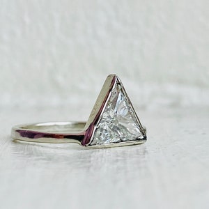 You Are My True North 14K White Gold Trillion Engagement Ring Harmony ...