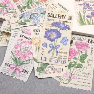 30pcs Flower Collage Receipt Paper | Bloom Blossom Petal Rose Orchid ...