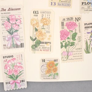 30pcs Flower Collage Receipt Paper | Bloom Blossom Petal Rose Orchid ...