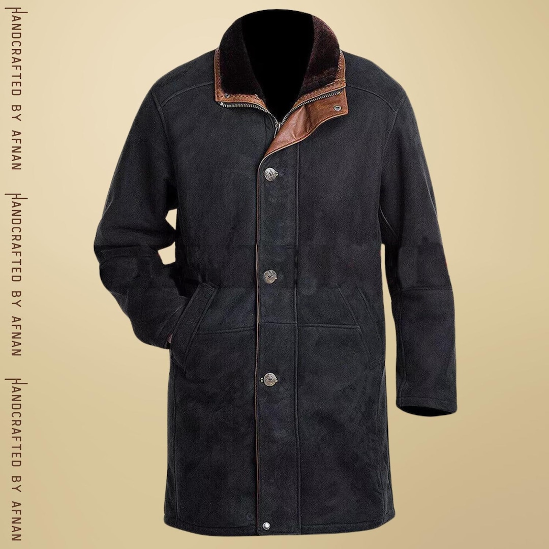 Men's Western Wear Suede Leather Coat | Western Cowboy Style Suede ...