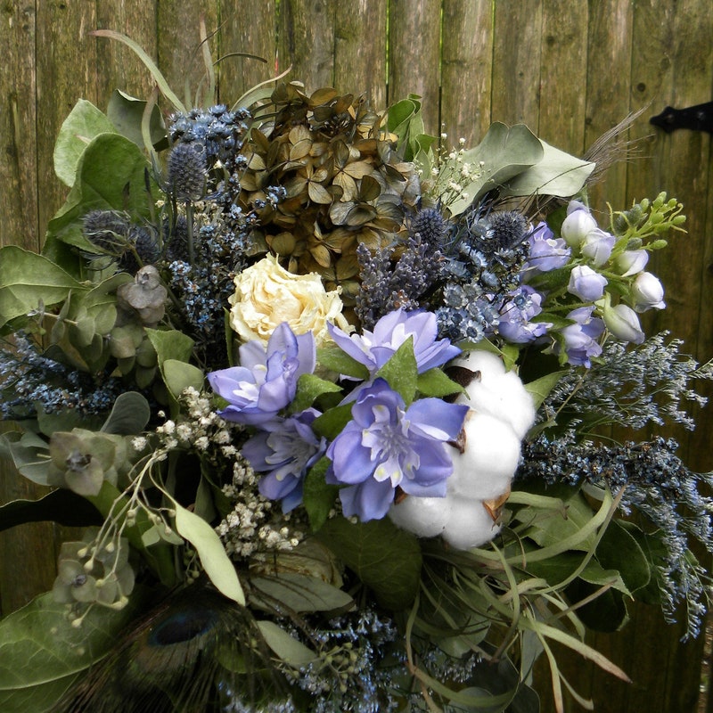 Dried Blue Thistle - Etsy