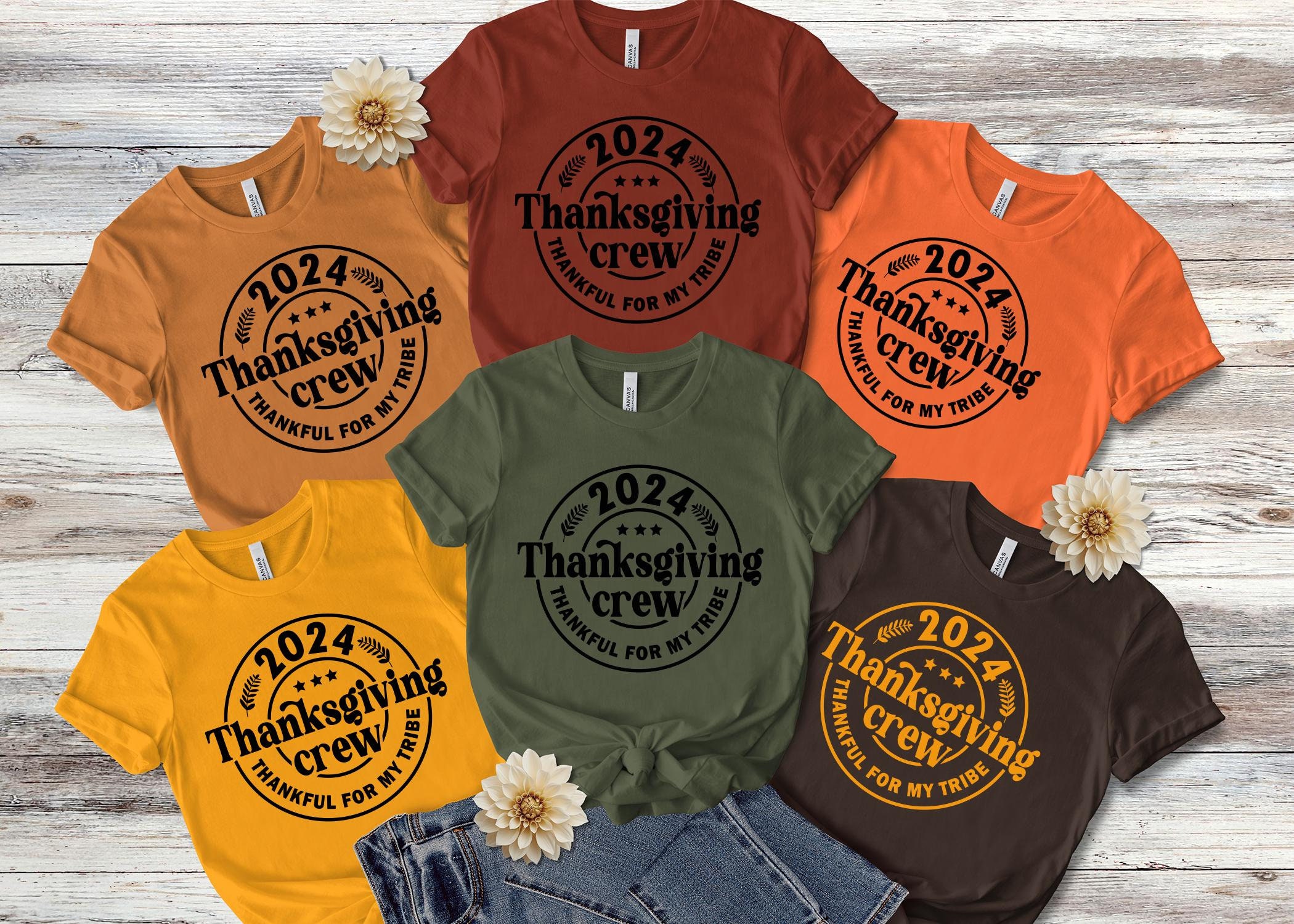 Thanksgiving Crew Shirt, Thankful for My Tribe Shirt, Thanksgiving ...