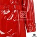 Women's Red Vinyl Gothic Trench Coat Shiny Faux Leather Long Coat ...