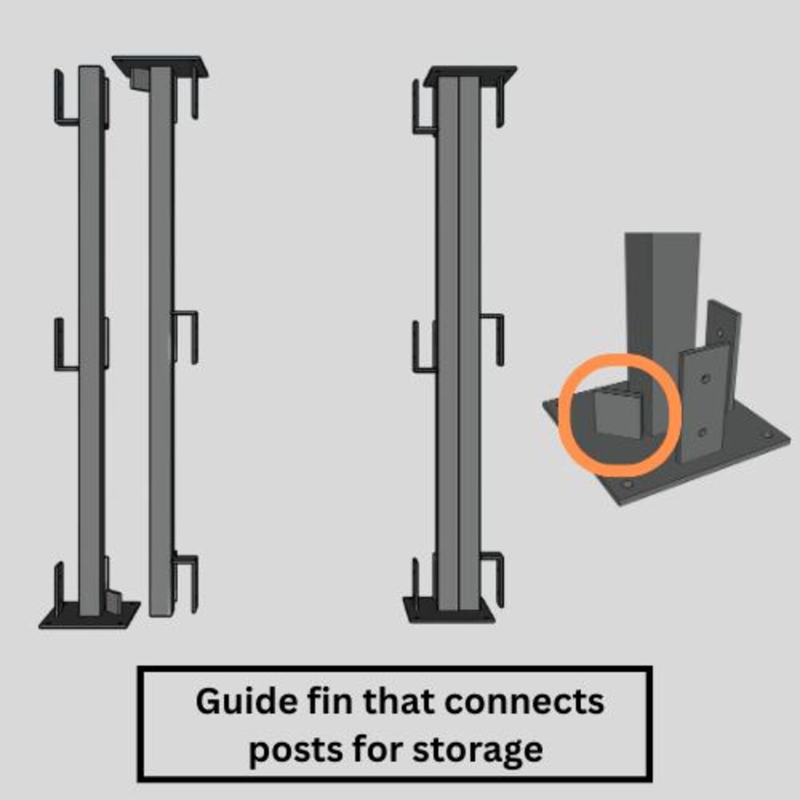 Temporary Guard Rail Post Kit for Stairs / Decks / Landings - Etsy