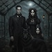 Custom Gothic Family Portrait, Vampire Style Family Drawing With Kids ...