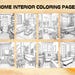 Home Interior Coloring Pages for Adults/ Grayscale Home Interior ...