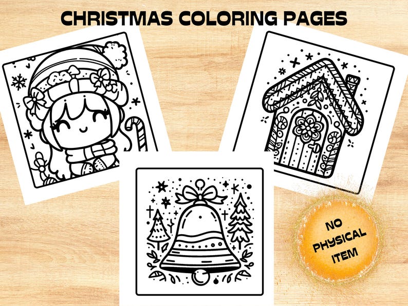 Christmas Coloring Pages/ Cute and Cozy Holiday Coloring Book ...