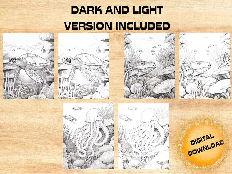 Sea Creature Coloring Pages/ Enchanted Underwater Coloring Book for ...