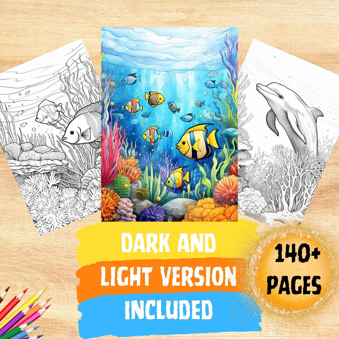 Sea Creature Coloring Pages/ Enchanted Underwater Coloring Book for ...