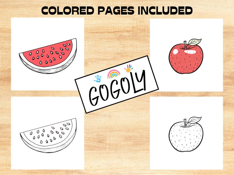 30 Fruits Coloring Pages for Kids and Adults/ Strawberry, Cherry ...