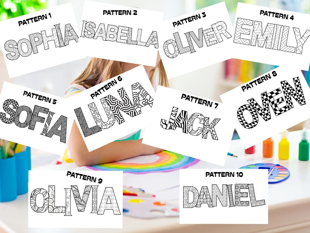 Custom Name Coloring Page, Personalized Coloring Sheet, Students ...