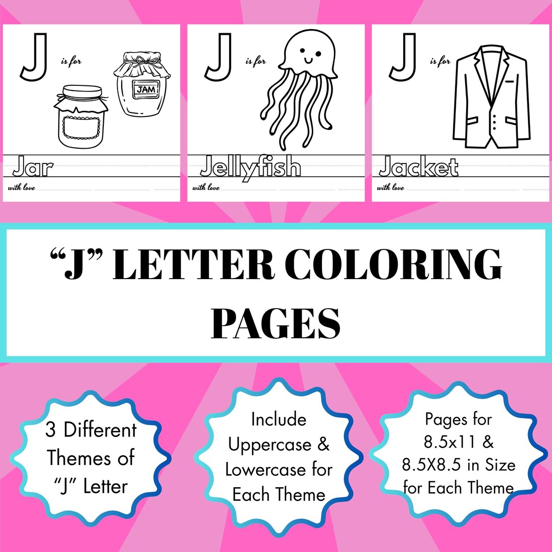 Preschool Letter J Tracing Worksheet, J is for Jacket Coloring Page, J ...