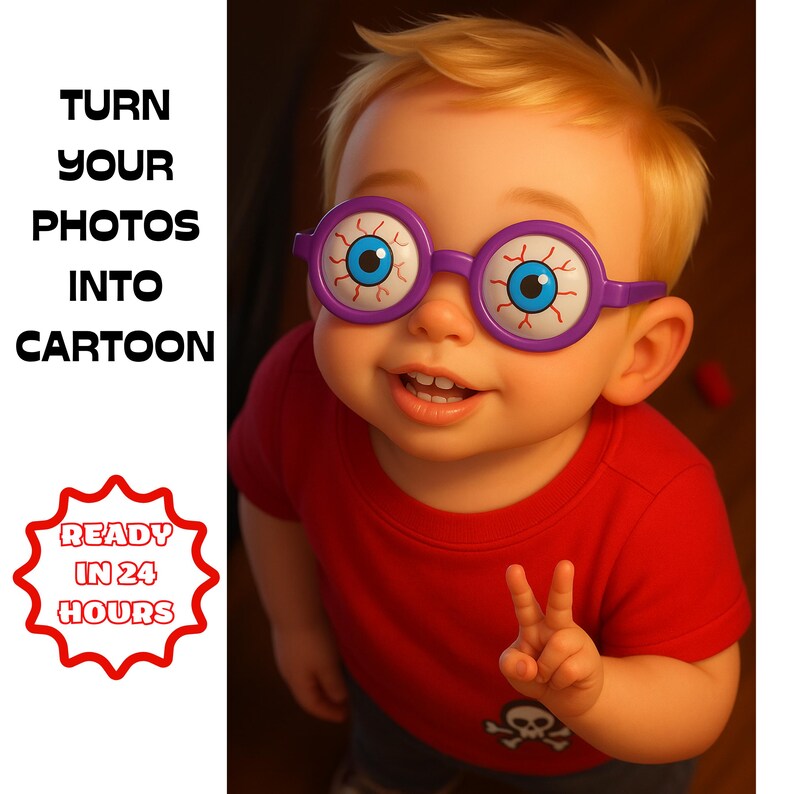 Pixar Cartoon Portrait From Your Photo, Custom Pixar Portraits, Draw ...