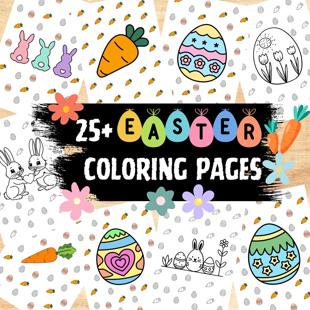 Easter Coloring Books for Kids, Easter Bunny Coloring Activity, Easter ...