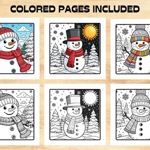 100 Christmas Snowman Coloring Pages for Adults/ Winter Snowman ...