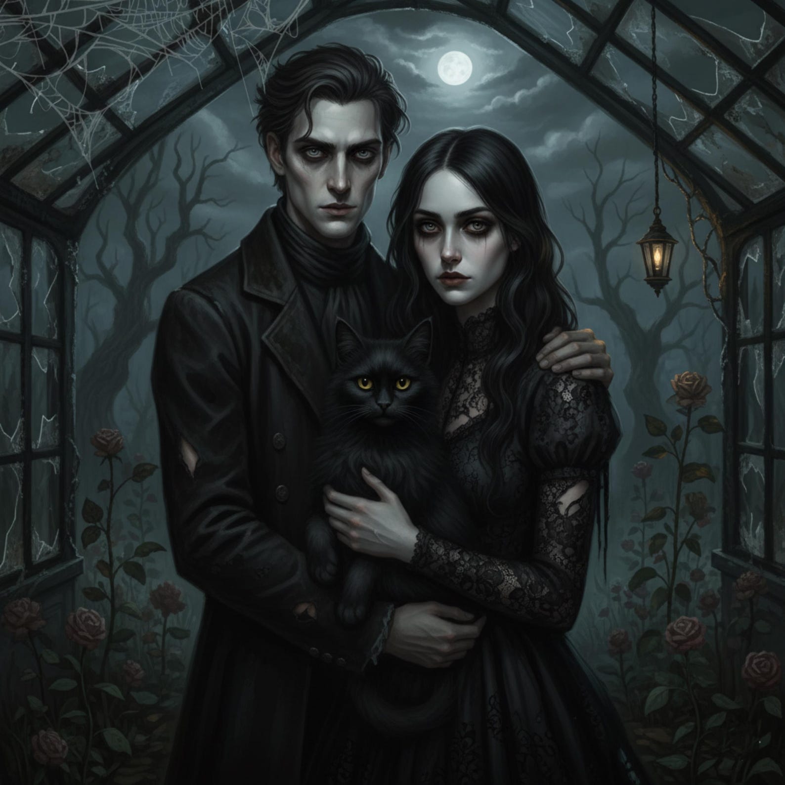Custom Gothic Family Portrait, Vampire Style Family Drawing With Kids ...
