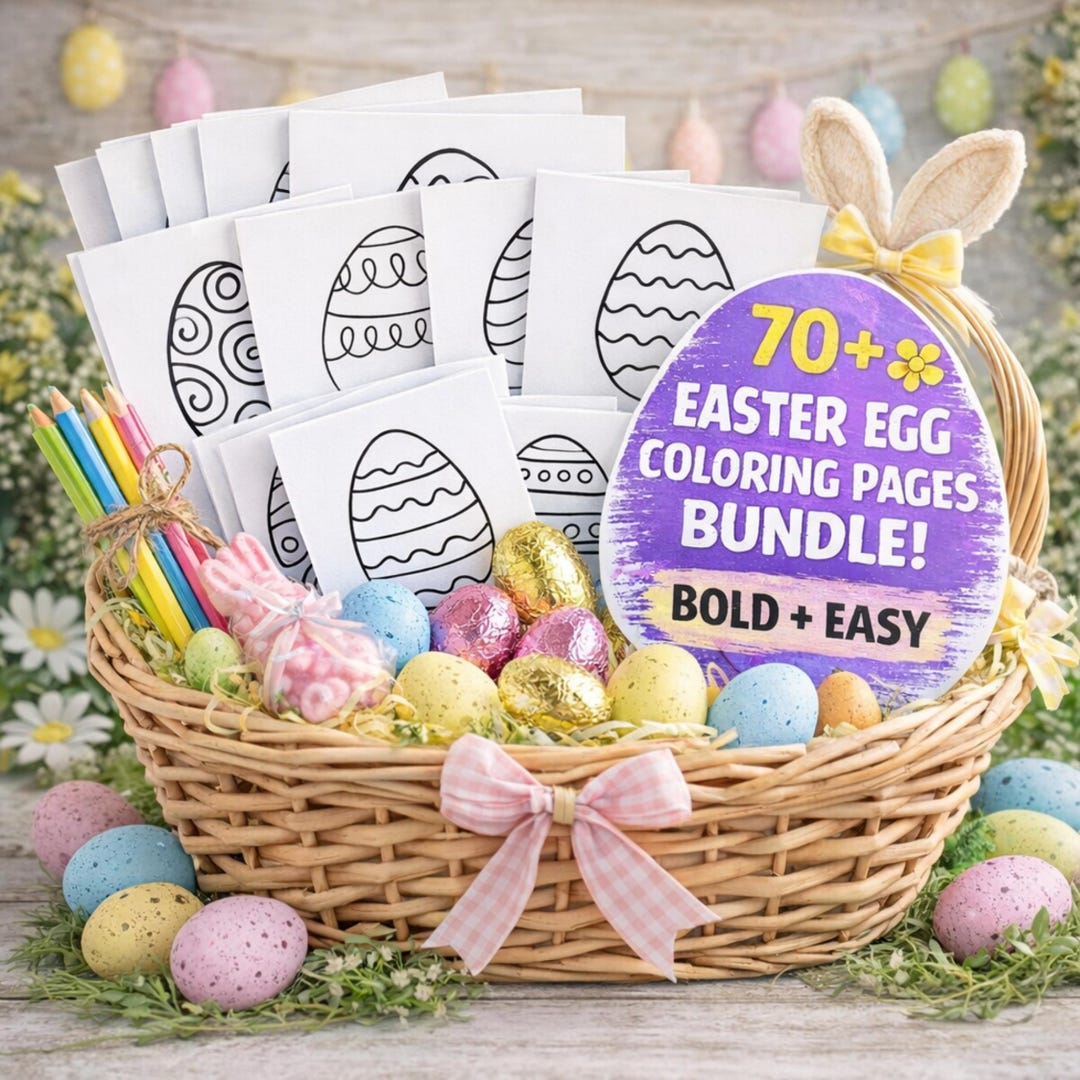 Easter Coloring Books for Kids, Easter Easy Coloring Pages Activity ...