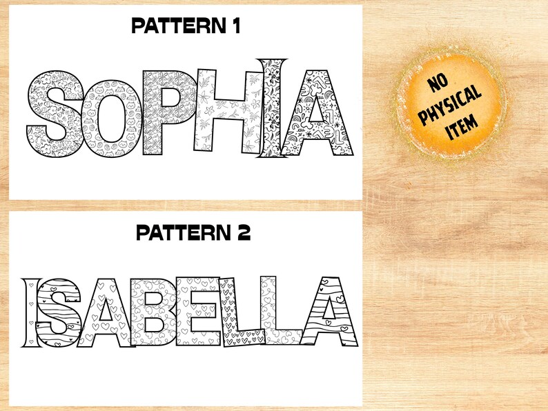 Custom Name Coloring Page, Personalized Coloring Sheet, Students ...