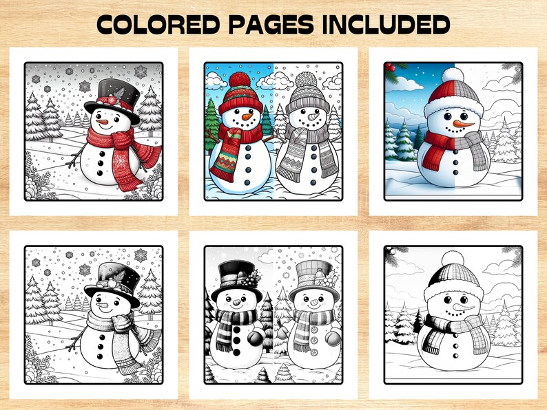 100 Christmas Snowman Coloring Pages for Adults/ Winter Snowman ...